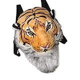 3D Tiger Head Plush Backpack
