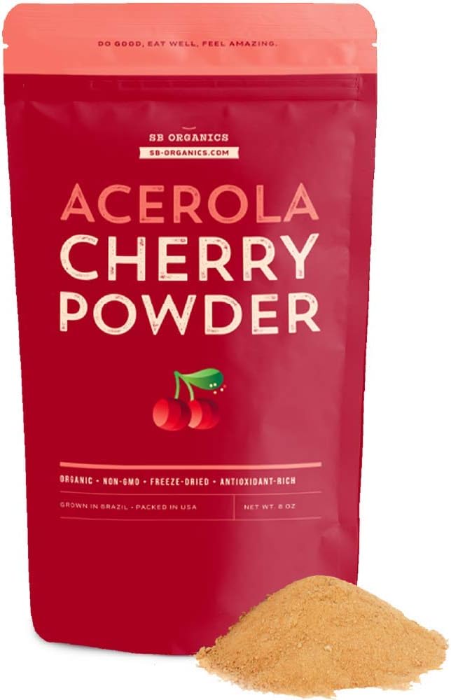Amazon.com: SB Organics Acerola Cherry Powder - 8 oz Bag of Organic Non ...
