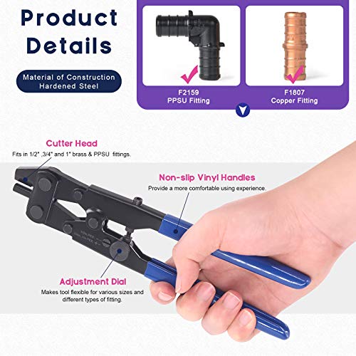 Swpeet 4Pcs PEX Ring Removal Tool Kit, PEX-1210C Crimp Ring Removal ...