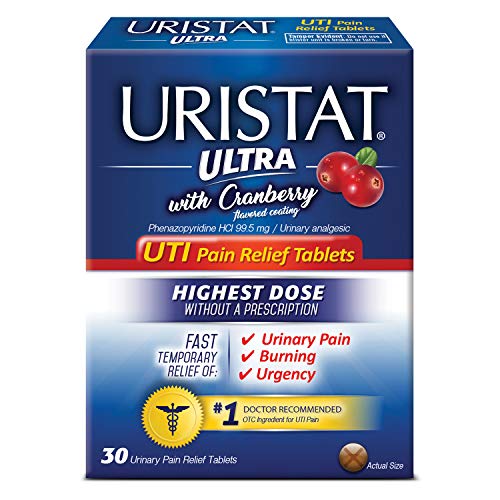 Uristat Ultra UTI Pain Relief Tablets, Fast Urinary Tract Infection ...