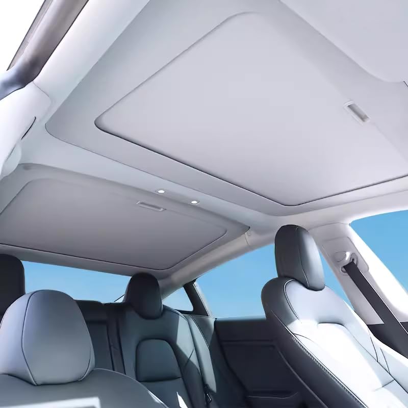 Upgraded Tesla Model Y Roof Retractable Sunshade (2017-2024), Full ...