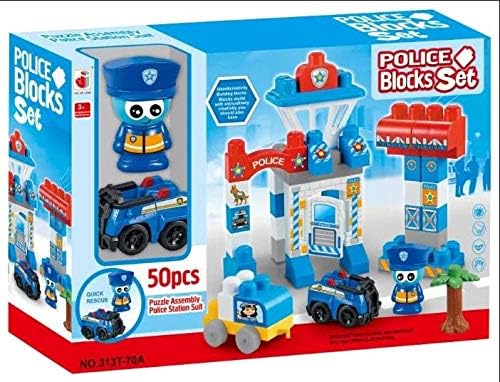 vapewaves Police Blocks Set 50 pcs Puzzle Assembly Police Station Suits ...