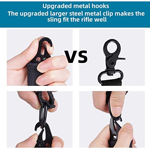 Two Point Rifle Sling, Length Adjustable Premium QD Tactical Strap, 2 ...