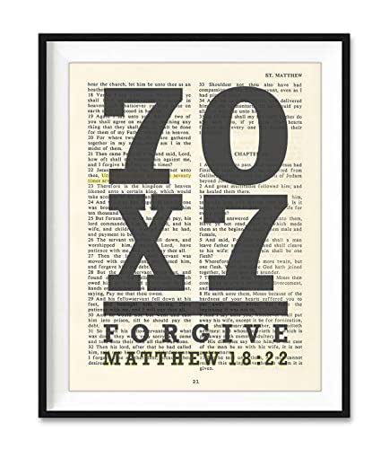 Amazon.com: Vintage Bible Verse Scripture - Forgive 70 x 7 Seventy ...