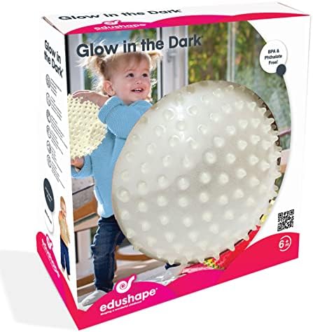 Edushape Glow in The Dark Sensory Baby Ball - 7 Inch Kids Textured Play ...