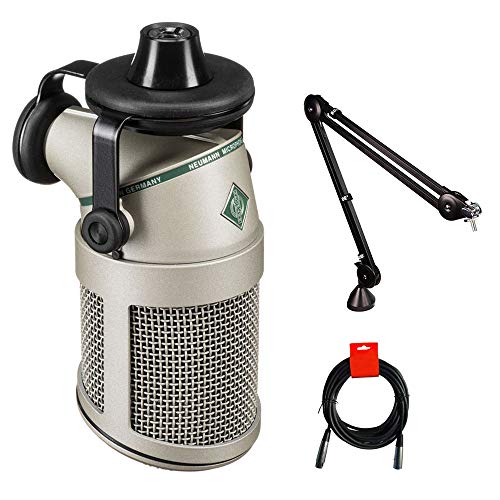 Neumann BCM 705 Dynamic Broadcast Microphone with Rode PSA1 Boom Arm ...