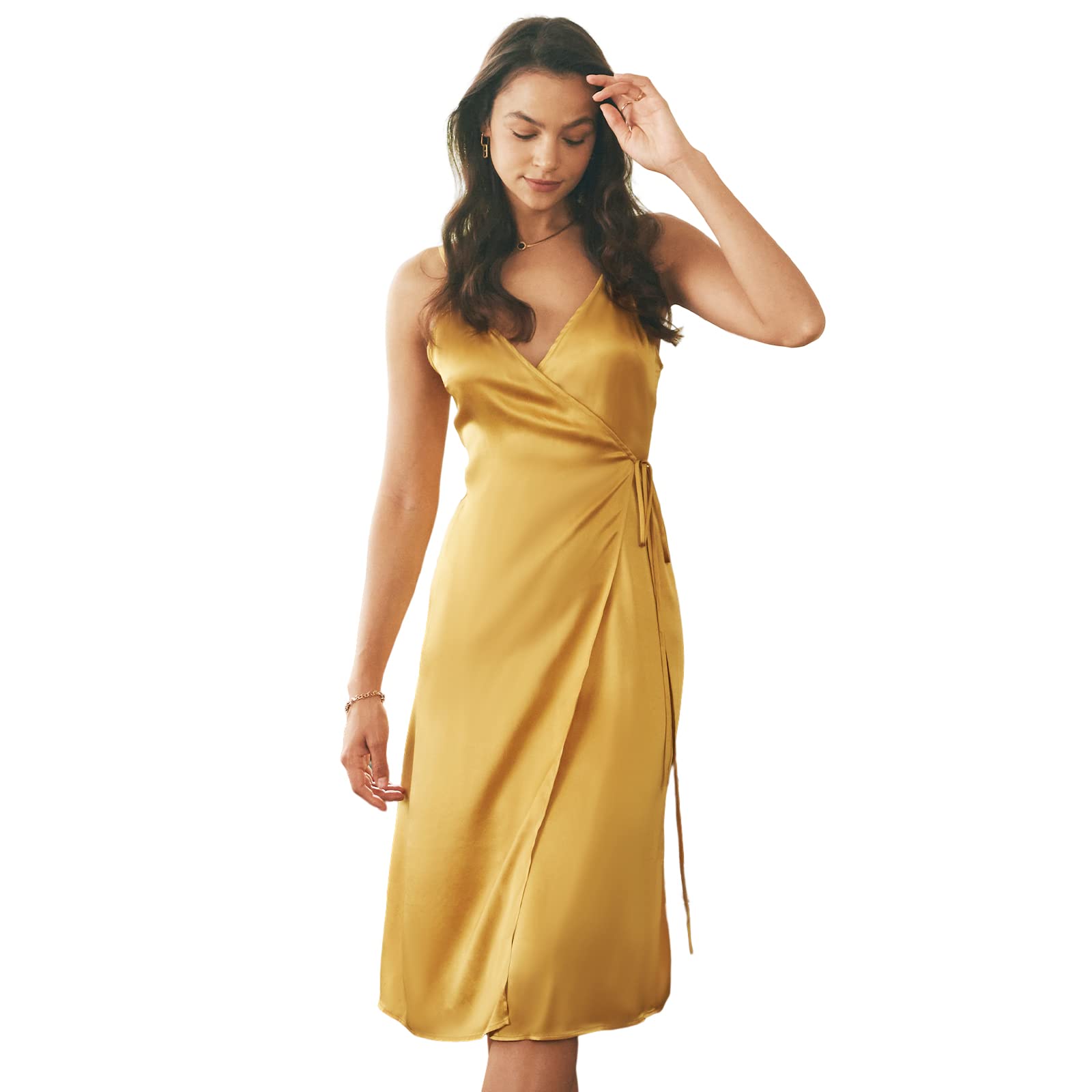 COLD POSH Women's 19mm Silk Slip Dress Luxury Summer Slips Chemise Sexy ...