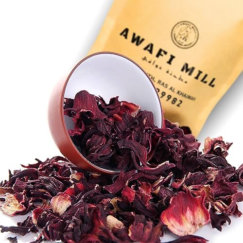AWAFI MILL Natural Dried Hibiscus Flower Loose Tea - Premium Quality ...
