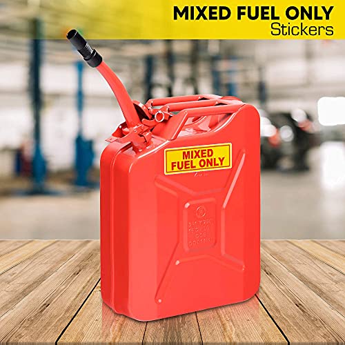 Mixed Fuel Stickers - 2 Cycle Labels for Gas Cans, Outdoor Power ...