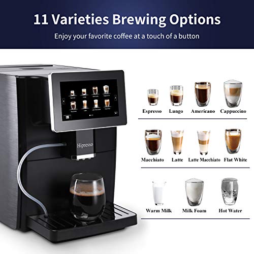 Hipresso Super Fully Automatic Espresso Coffee Machine-7" HD TFT ...