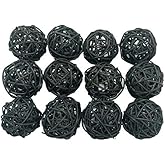 Amazon.com: Fascola 12pcs Multi Colors Wicker Rattan Balls, Garden ...