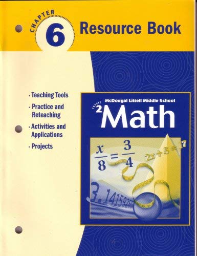 McDougal Littell Middle School Math, Course 2: Resource Book Chapter 6 ...