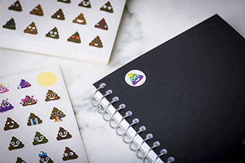 Poop Emoji Sticker Sheet Party Favor 24 Pack (576 Stickers), Poo Set ...