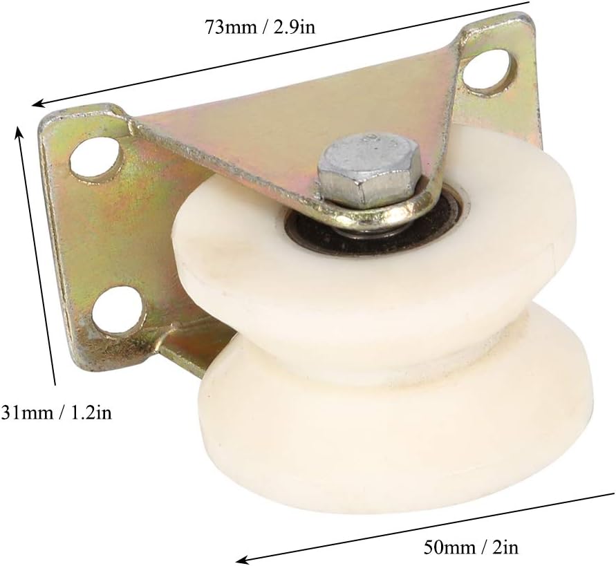 Haofy Sliding Gate Roller- 2Pcs 50mm Diameter Steel Sliding Gate Roller ...