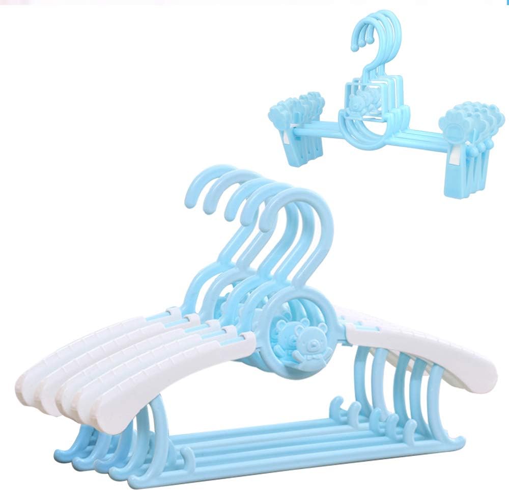 5 Piezas Perchas Infantiles + 3 Piezas Perchas de Pantalón Expandible ...