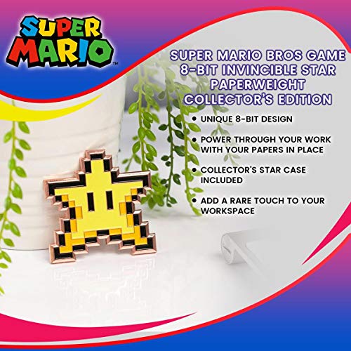 Super Mario Bros Game 8-Bit Invincible Star Paperweight| Collector’s ...