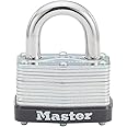 MasterLock 500KABRK Breakaway Shackle Laminated Steel Padlock: Amazon ...