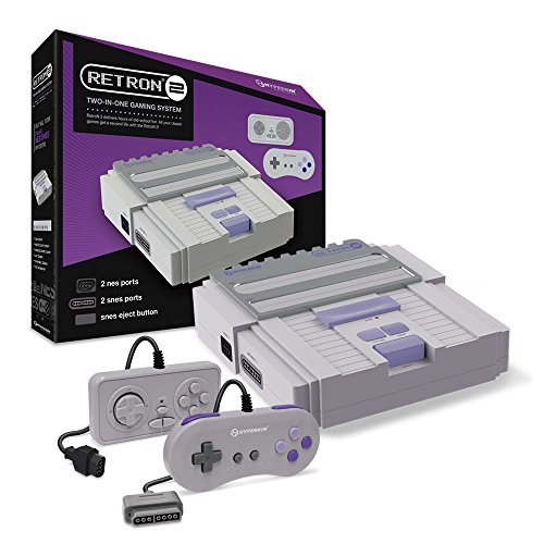 HYPERKIN Hyperkin RetroN 2 Gaming Console for Super NES/ NES (Gray)