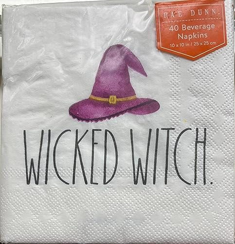WICKED WITCH Paper Beverage Napkins, Perfect for Halloween Parties, 40 ...