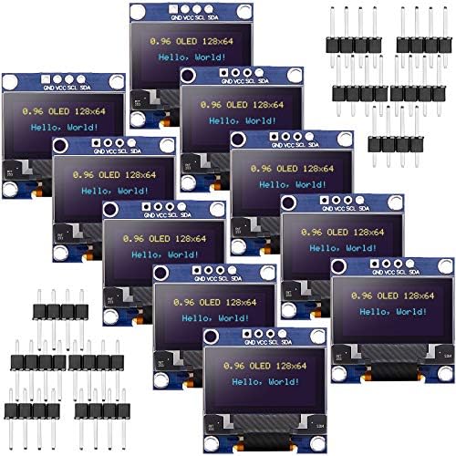 Frienda 10 Pieces I2C OLED Display Module OLED Display Screen Driver IIC I2C Tabellone Seriale ...