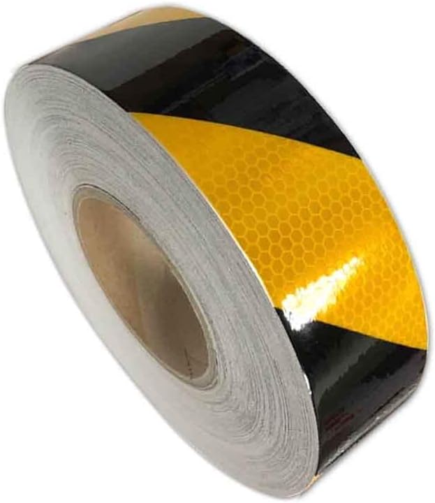 Amazon.com: Reflective Hazard Tape Safety Reflectors Tape Black Yellow ...