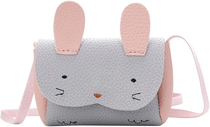 Childrens Handmade Rabbit Shoulder Bag Purse (Grey): Amazon.co.uk: Luggage