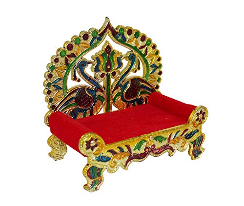 Buy KAAVAN Meenakari Singhasan for God Wooden Laddu Gopal Sinhasan for ...