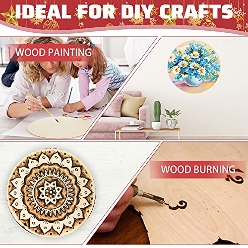 4 Pieces 18 Inch Wood Circles Round Wood Discs Unfinished Wooden Circle ...