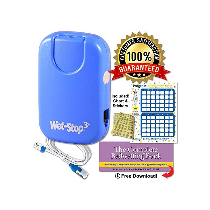Wet Stop 3 Bedwetting Alarm (Blue) 6 Alarms & Vibration, Enuresis Alarm ...