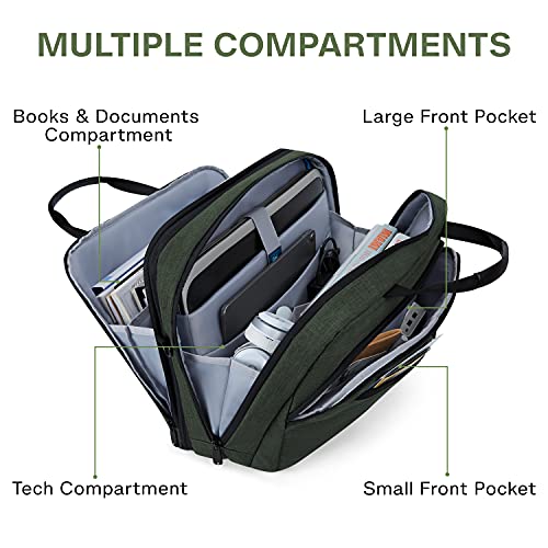 17.3 Inch Laptop Bag,BAGSMART Expandable Briefcase,Computer Bag Men ...