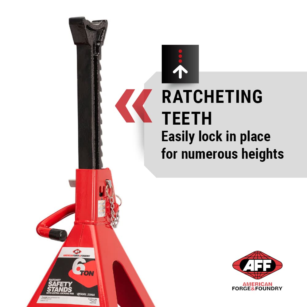 Mua AFF 6 Ton Jack Stand Set - Heavy Duty Ratchet Style Jack Stands ...