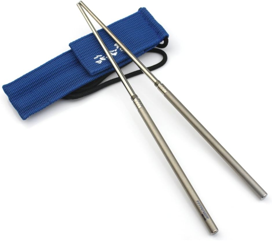 Amazon.com | Lightweight Foldable Round Titanium Chopsticks With Pouch ...