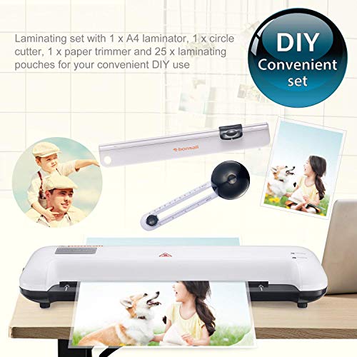 Thermal Laminator, Bonsaii A4 Laminating Machine for Home/Office/School, 9 Inch Personal Desktop ...