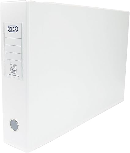 Elba, A3 Lever Arch Files, Landscape, Plastic, White, 1 Folder: Amazon ...