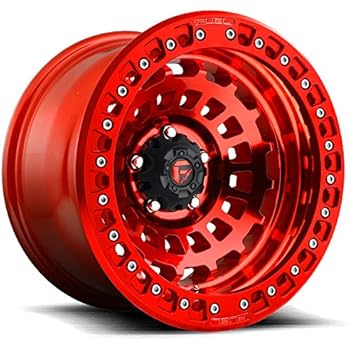 Amazon.com: Fuel D632 Zephyr 17x9 6x135 +1mm Red/Black Wheel Rim 17 ...