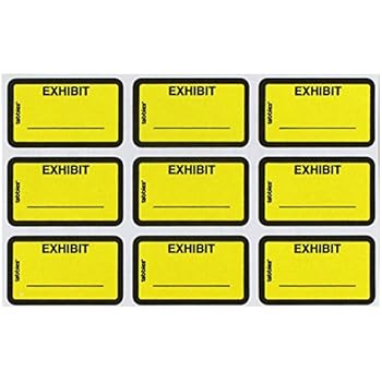 Amazon.com : RESPONDENT'S EXHIBIT Labels Stickers Light Blue 492 per ...