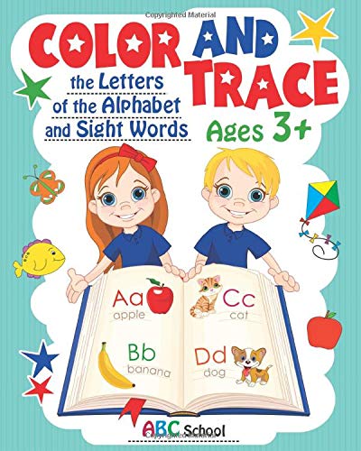 Trace Alphabet Letters and Sight Words: Activity Workbook for Kids ...