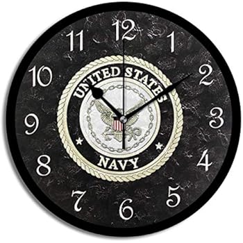 Amazon.com : United States Navy Neon Clock - 14 inch Diameter : Wall ...