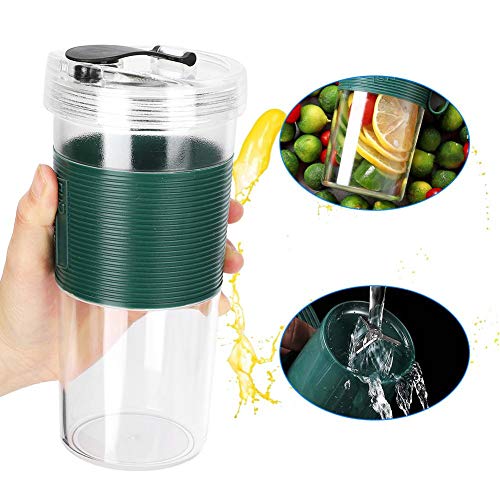Electric Juicer, Portable Fruit Juicing Cup Three-leaf Cutter Head ...
