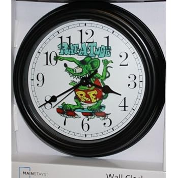 Amazon.com: Nostalgic Rat Fink Green Double Neon Lighted Wall Clock ...