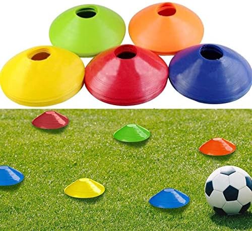 SIMEIXI [50 count] football training dish cones, logo cones, disc cones ...