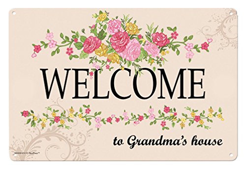 Grandma Gifts Welcome to Grandma's House Metal Decorative Sign Home Decor
