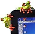 Amazon.com: 2 Pcs Funny Resin Frogs Decor, 3D Creative Craft Animal ...