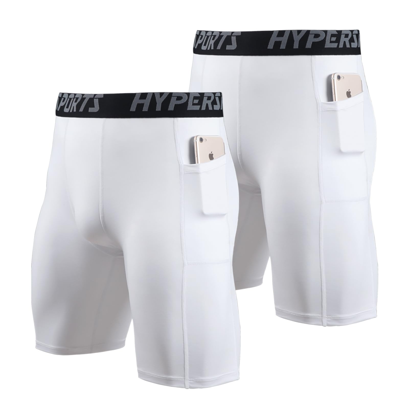 Towintec Men’s Compression Shorts with Pocket Sports Running Tights ...