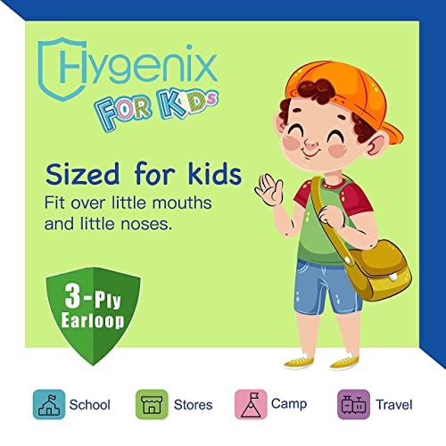 Hygenix masks for Kids, Multiple-colors 3ply Disposable Children Face ...