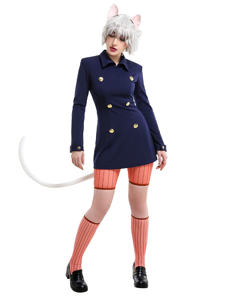 Mua haikyuu Women Pitou Cosplay with Ears Tail Cat Costume Dark Blue ...