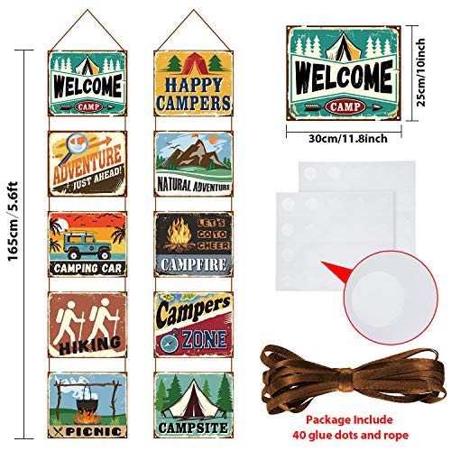 Camping Party Decorations Camping Banner Laminated Camping Signs Camp ...