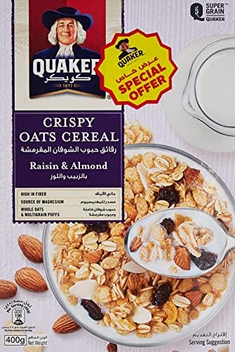 Quaker Cereal Raisin & Almond 400 Grams price in UAE | Amazon UAE ...