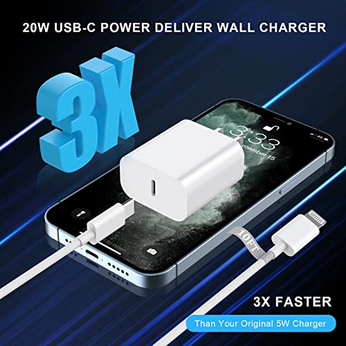 iPhone Charger 10 FT, 3 Pack [Apple MFi Certified] PD 20W USB C iPhone ...