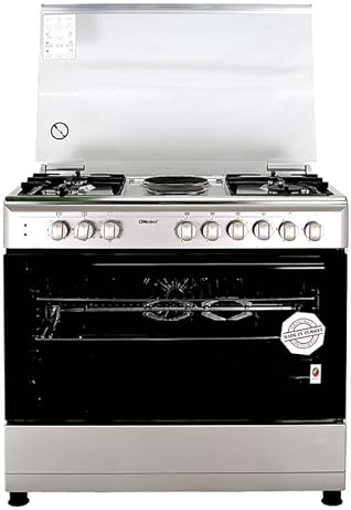 NOBEL Gas & Electric Cooker 90x60 4 Gas Burner 2 Hot Plate NGC9622 ...